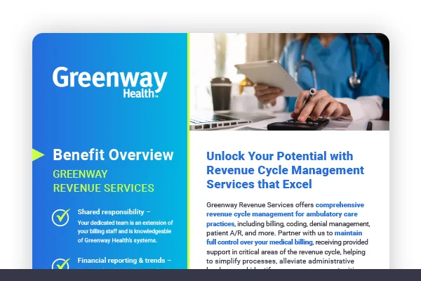 Overview of Greenway Revenue Services Benefits | Greenway Health